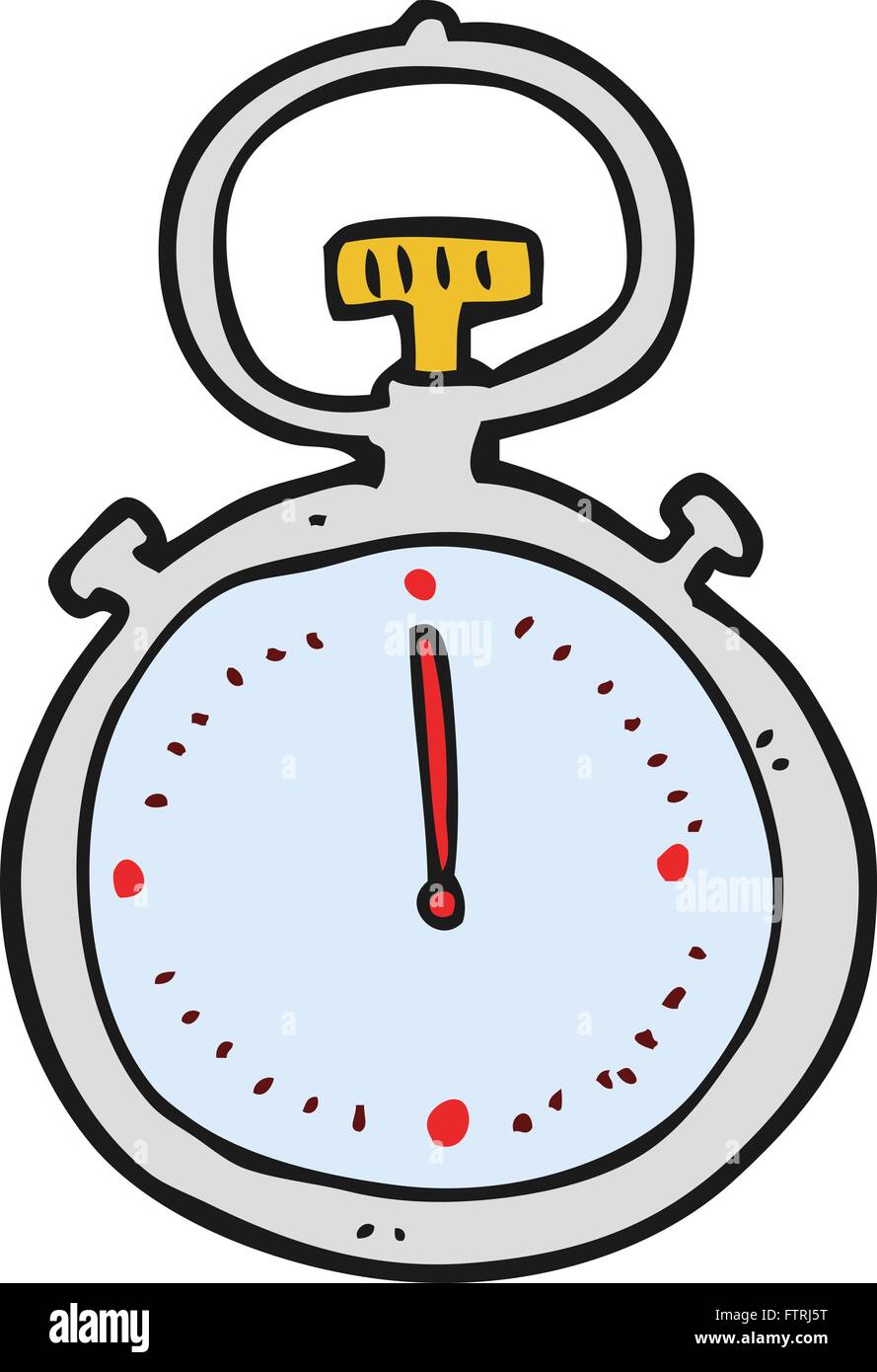 freehand drawn cartoon stop watch Stock Vector Image & Art - Alamy