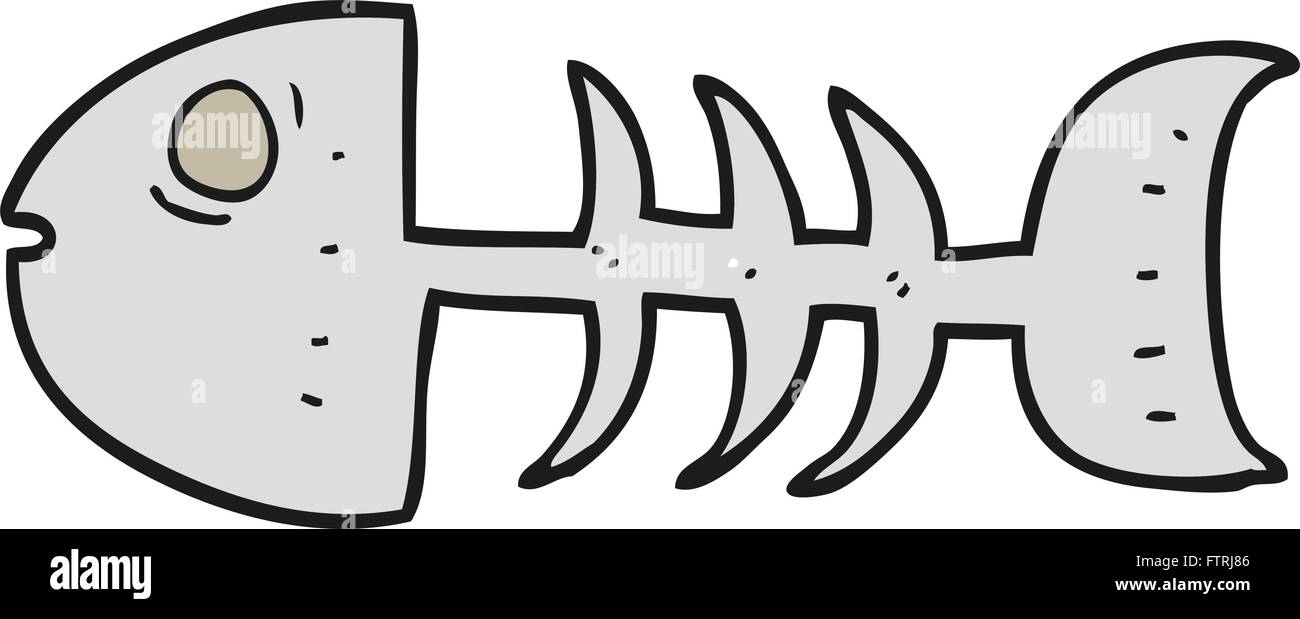 freehand drawn cartoon fish bones Stock Vector Image & Art - Alamy