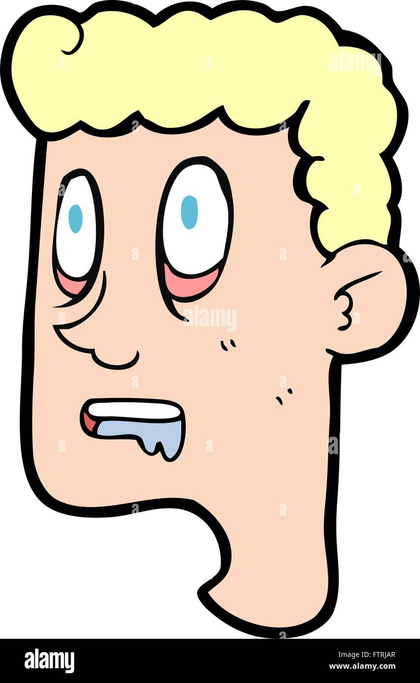 freehand drawn cartoon staring man drooling Stock Vector Image & Art ...