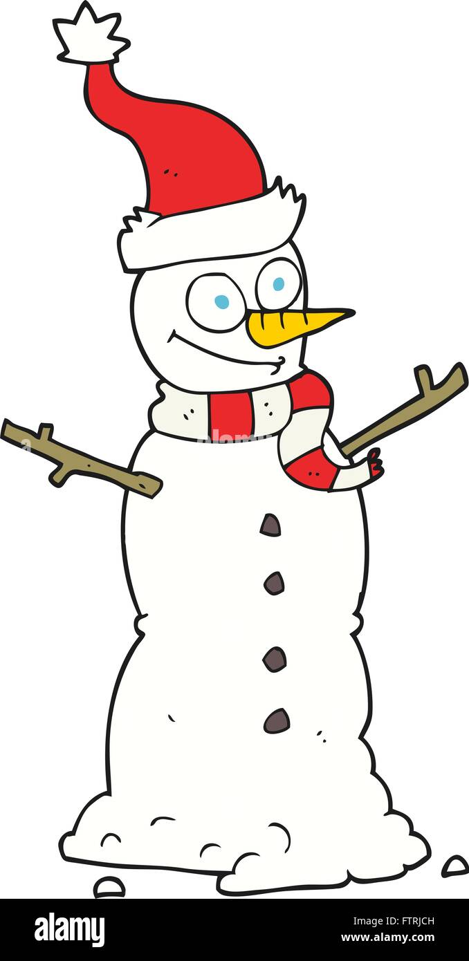 freehand drawn cartoon snowman Stock Vector Image & Art - Alamy