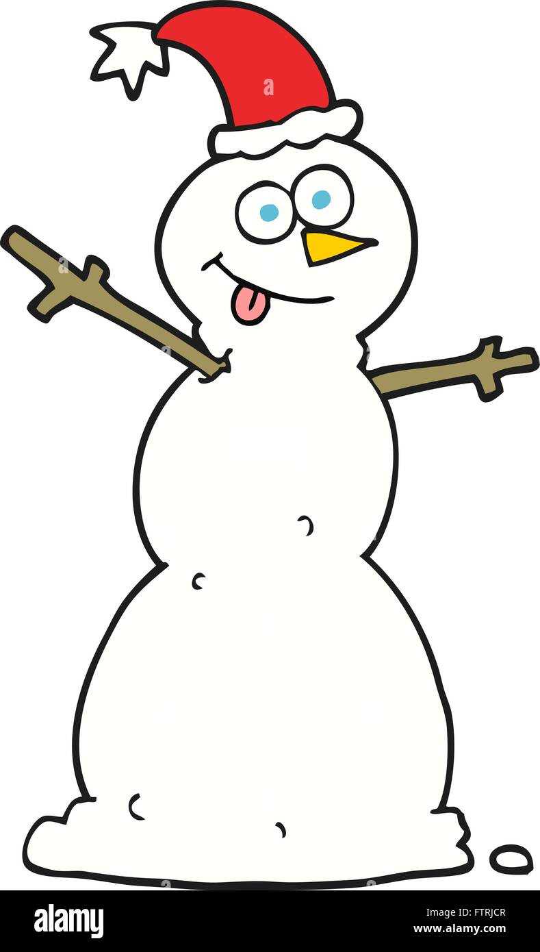freehand drawn cartoon snowman Stock Vector Image & Art - Alamy