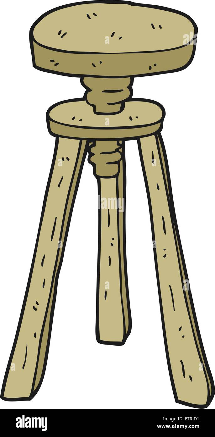 freehand drawn cartoon artist stool Stock Vector Image & Art - Alamy