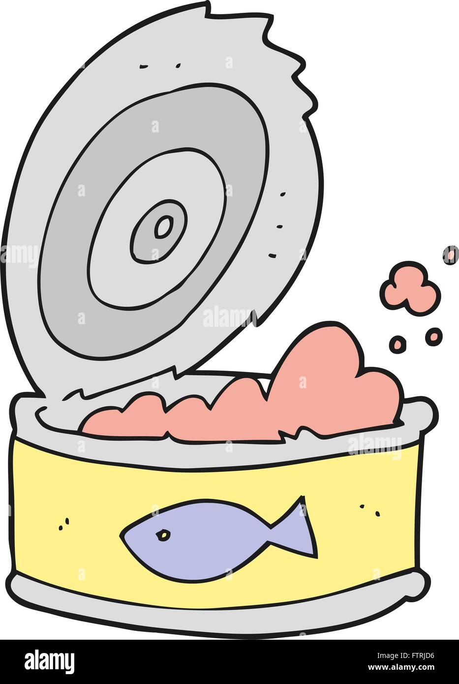 freehand drawn cartoon can of tuna Stock Vector Image & Art - Alamy