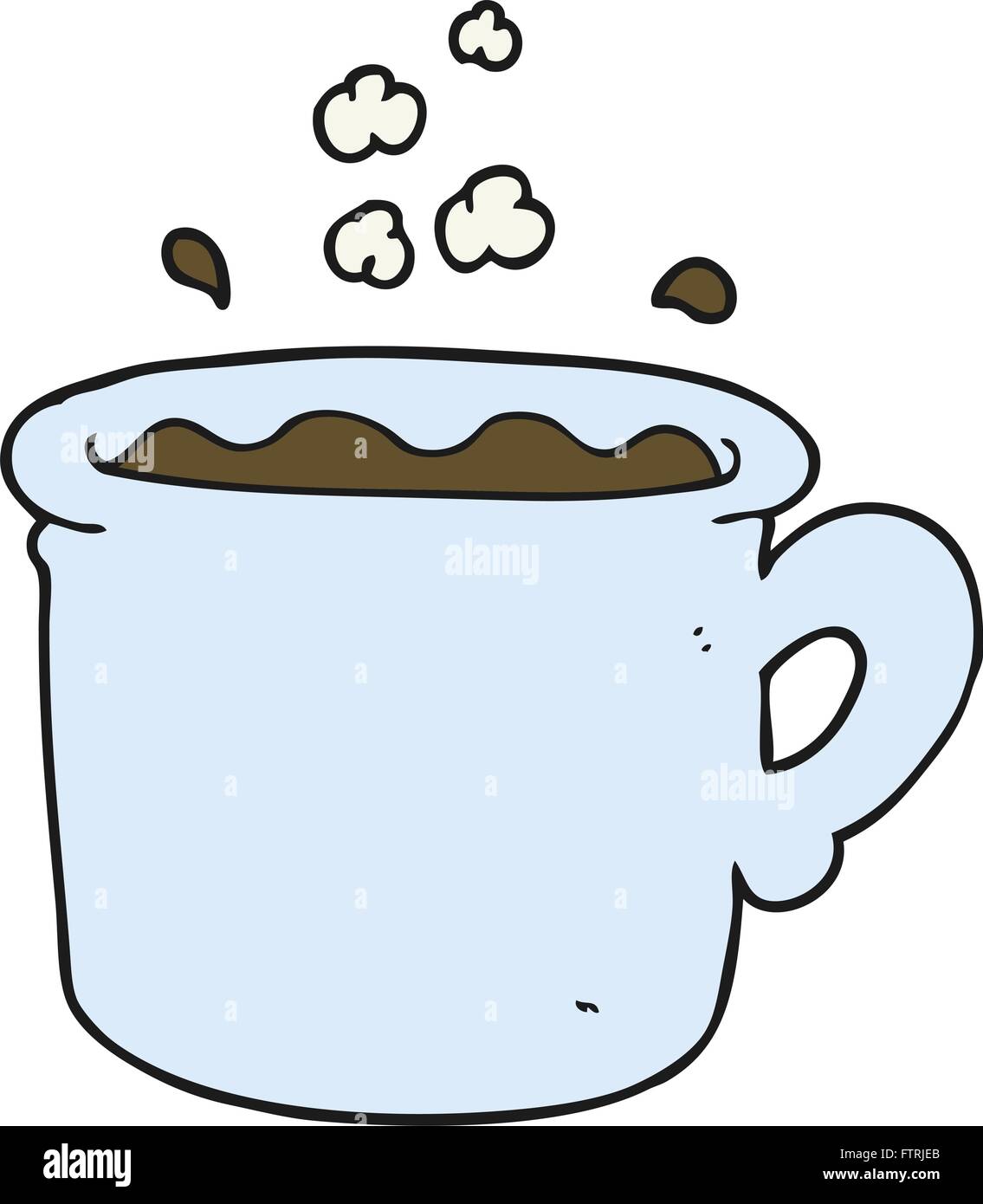 freehand drawn cartoon coffee cup Stock Vector Image & Art - Alamy