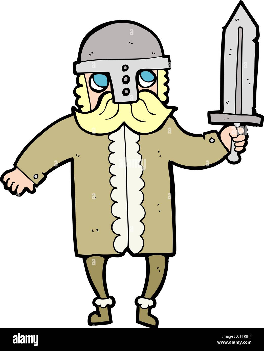 freehand drawn cartoon saxon warrior Stock Vector Image & Art - Alamy