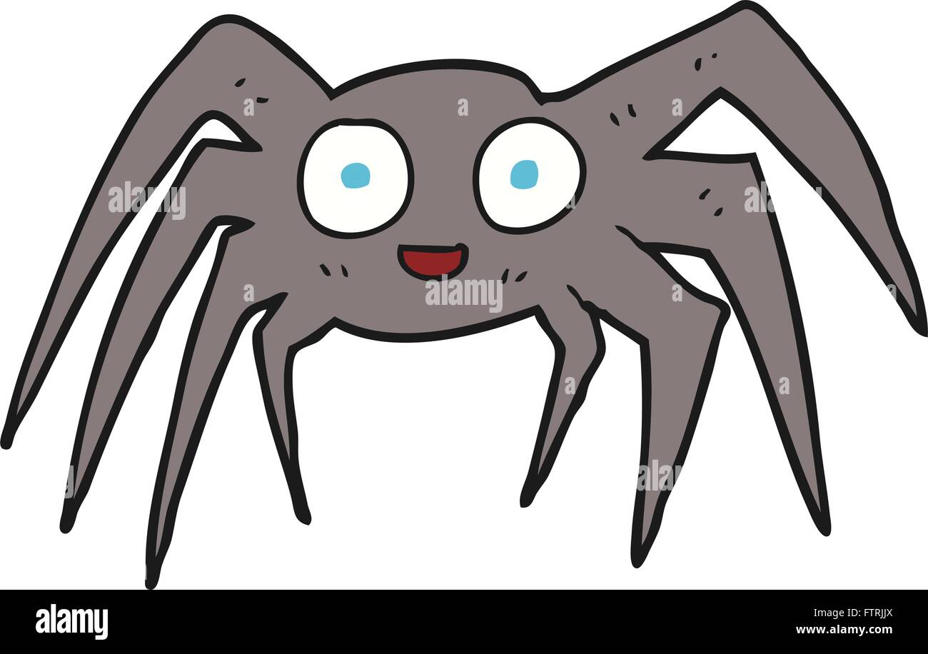 freehand drawn cartoon spider Stock Vector Image & Art - Alamy