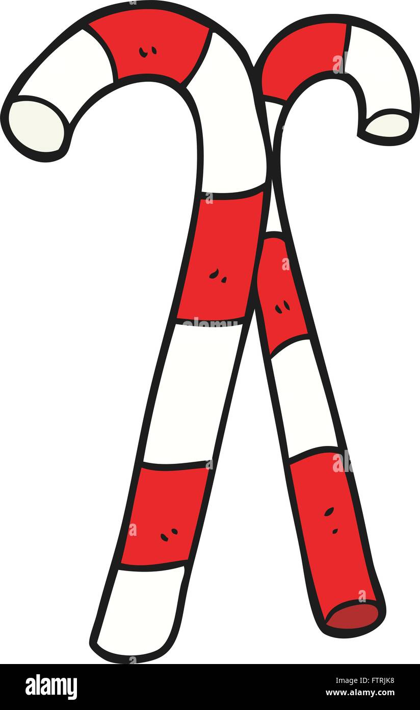 freehand drawn cartoon candy canes Stock Vector Image & Art - Alamy