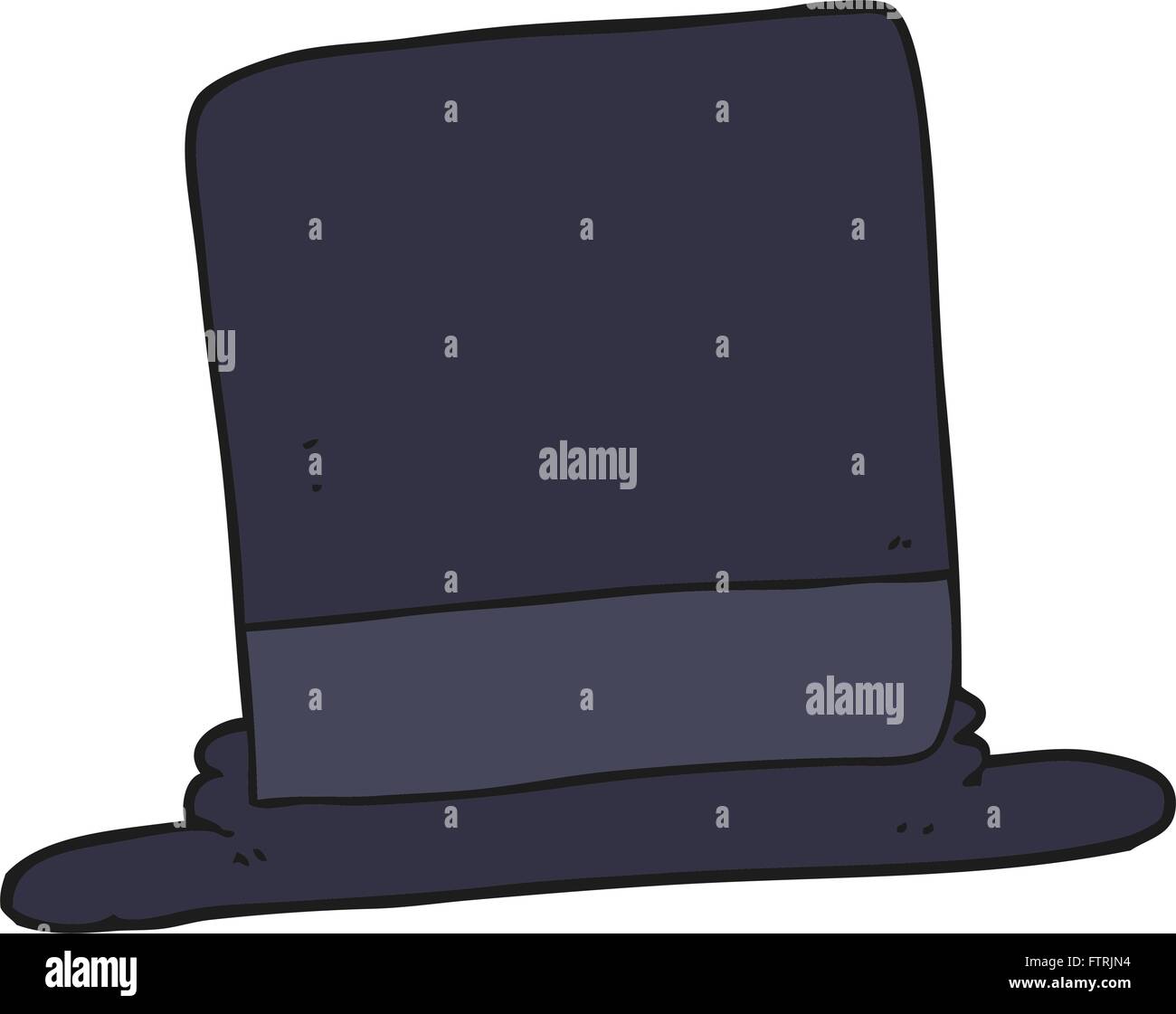 freehand drawn cartoon top hat Stock Vector Image & Art - Alamy