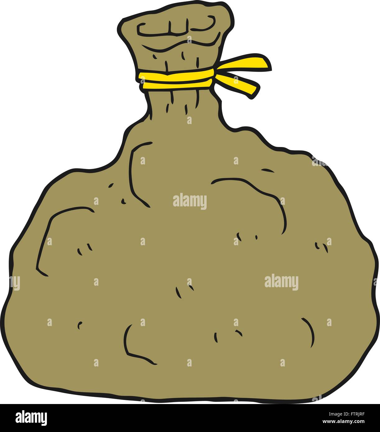 freehand drawn cartoon tied sack Stock Vector Image & Art - Alamy