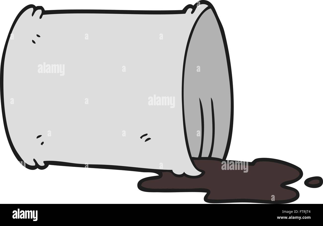freehand drawn cartoon spilled oil drum Stock Vector Image & Art - Alamy