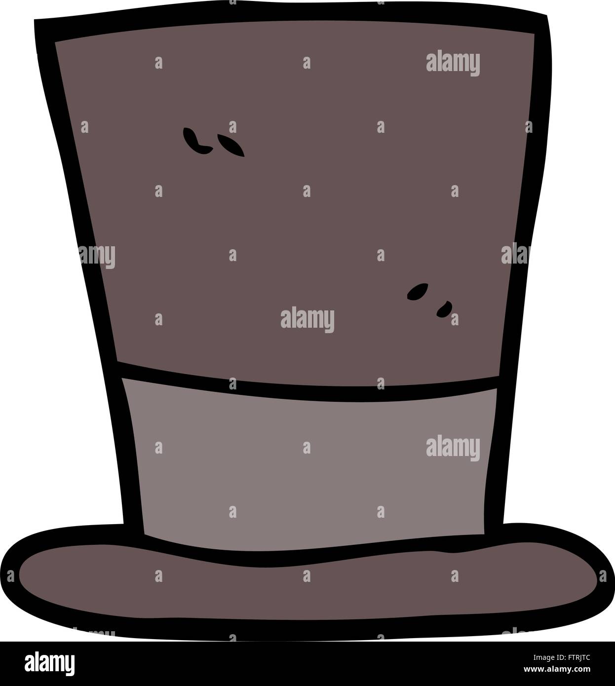 freehand drawn cartoon top hat Stock Vector Image & Art - Alamy