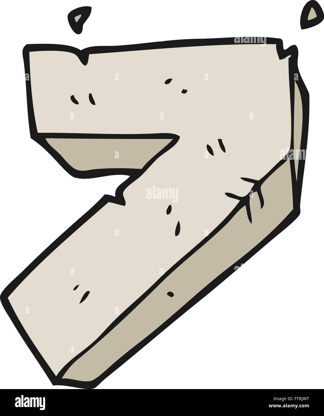 freehand drawn cartoon stone number seven Stock Vector Image & Art - Alamy