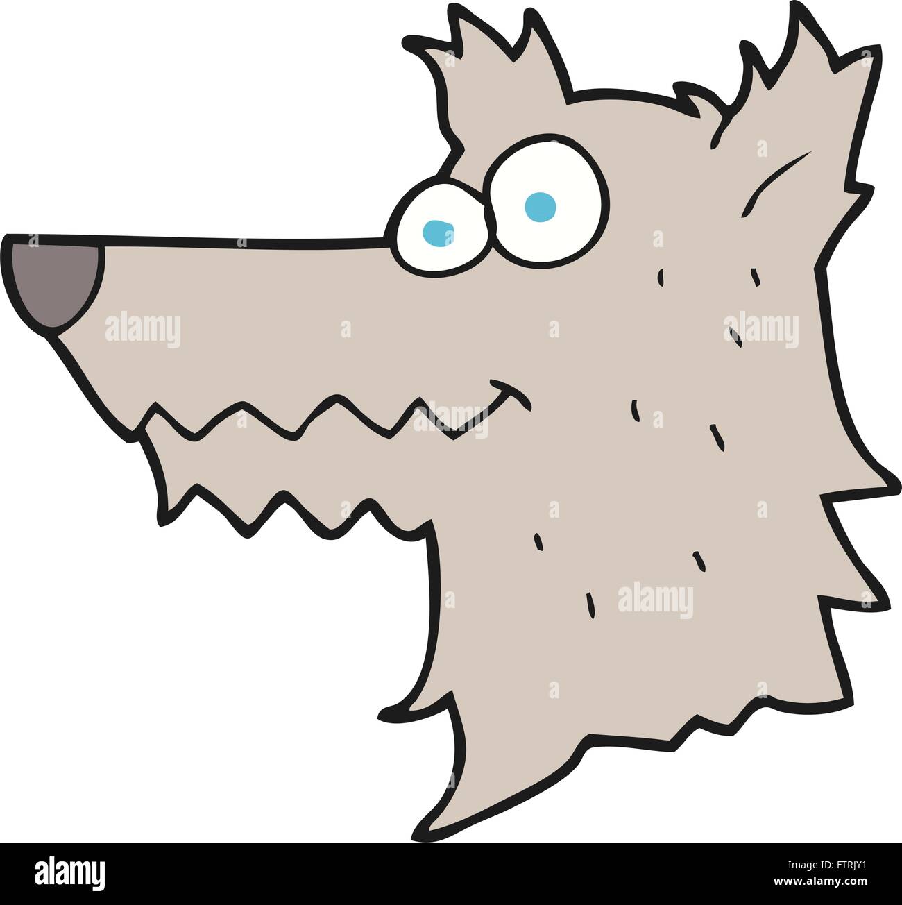 freehand drawn cartoon wolf head Stock Vector Image & Art - Alamy