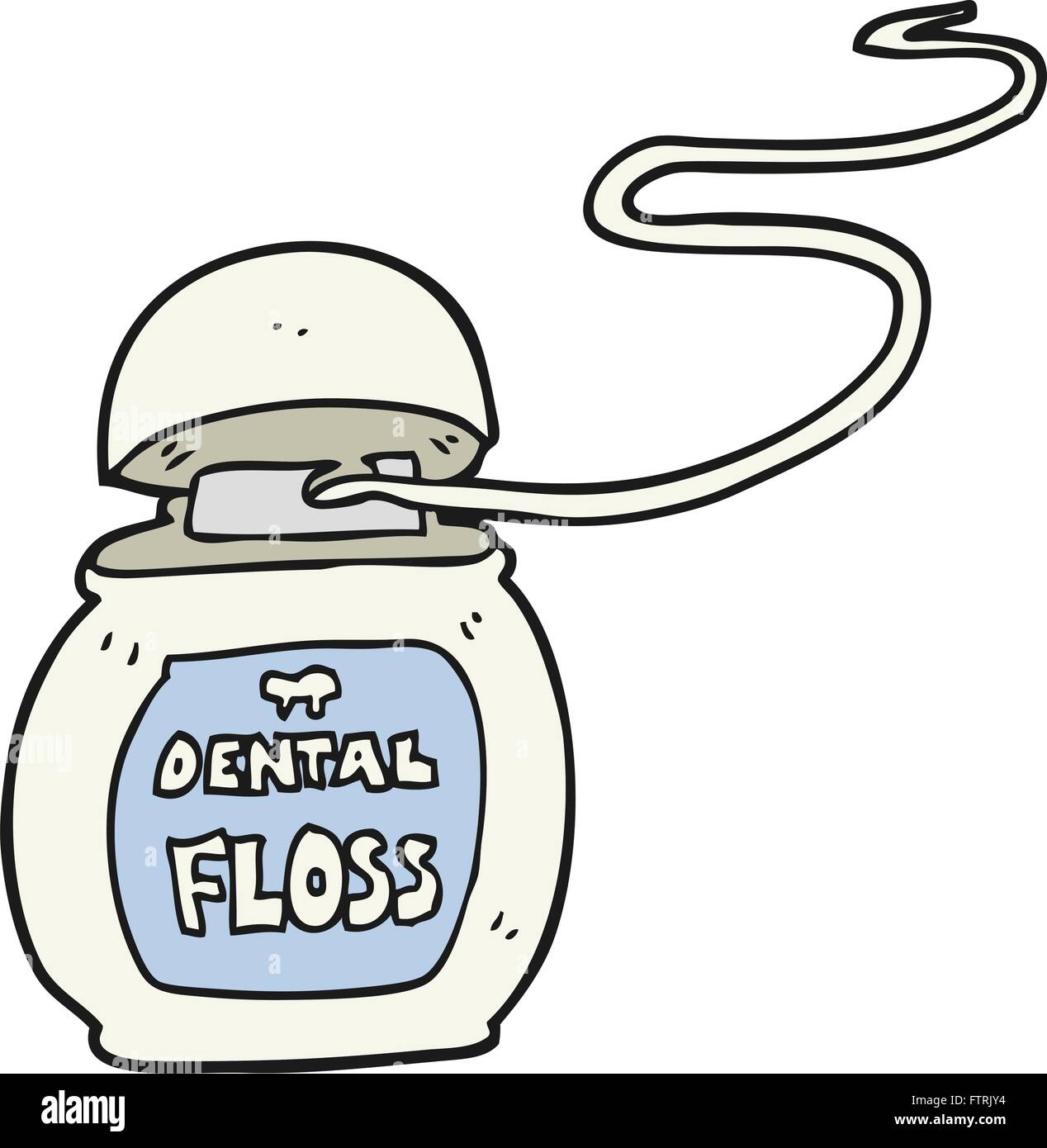 freehand drawn cartoon dental floss Stock Vector Image & Art - Alamy