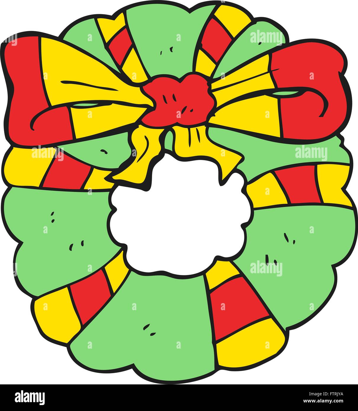 freehand drawn cartoon christmas wreath Stock Vector Image & Art - Alamy