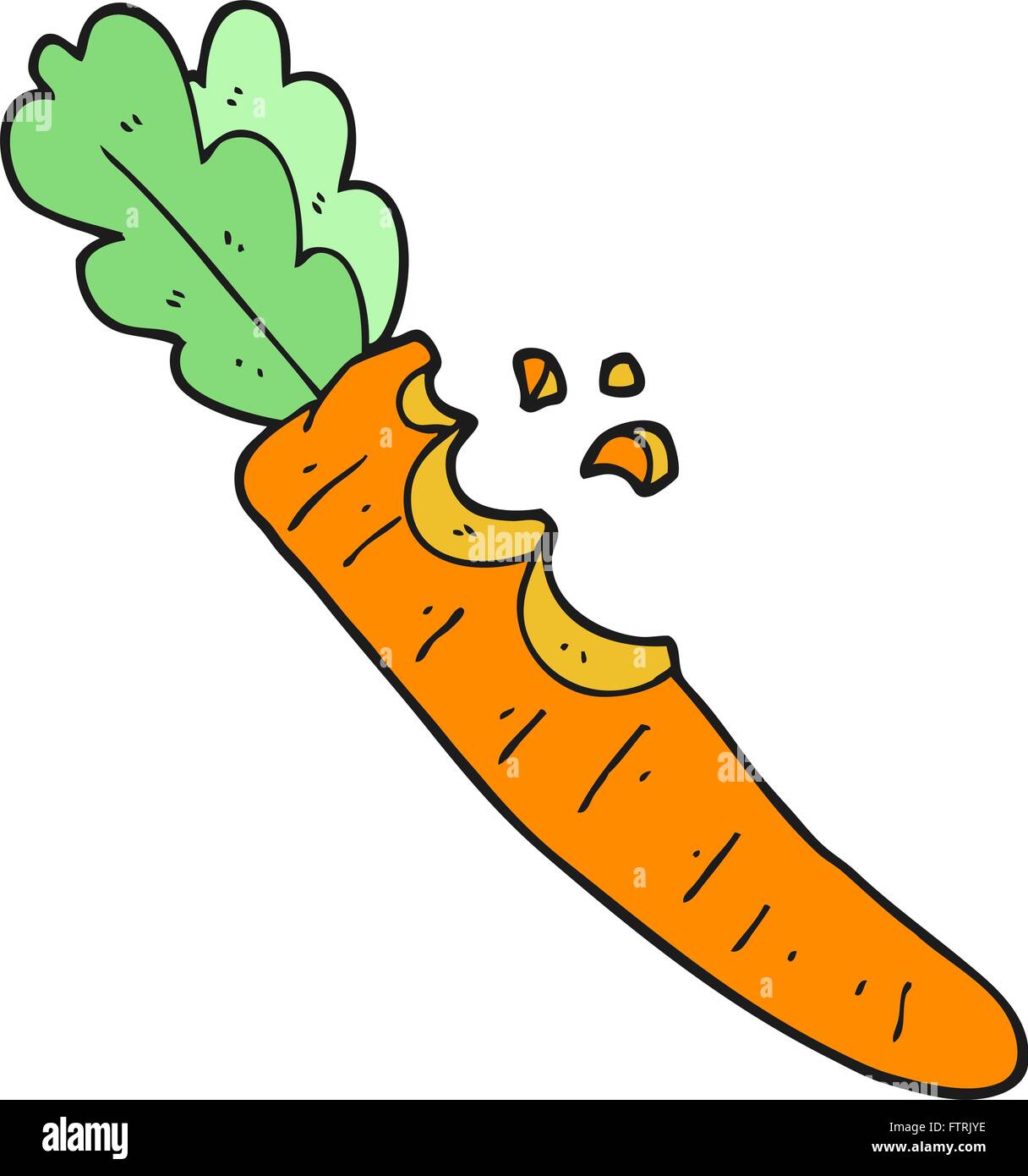 freehand drawn cartoon bitten carrot Stock Vector Image & Art - Alamy