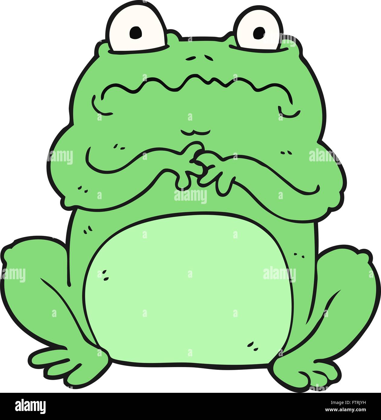 freehand drawn cartoon funny frog Stock Vector Image & Art - Alamy