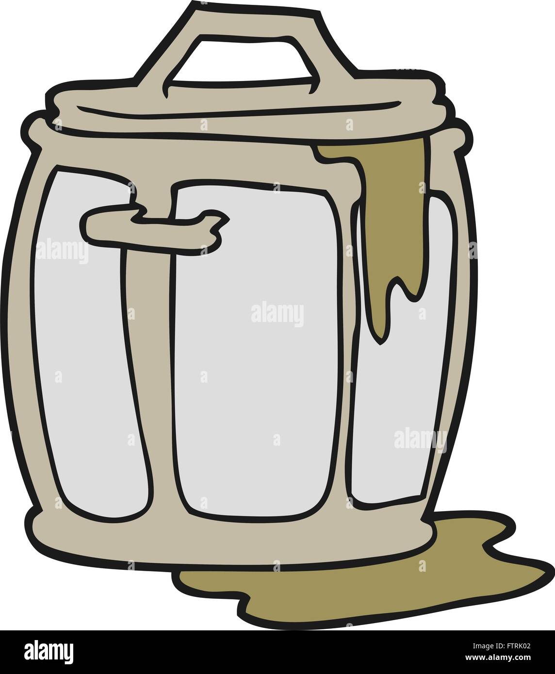 freehand drawn cartoon dirty garbage can Stock Vector Image & Art - Alamy