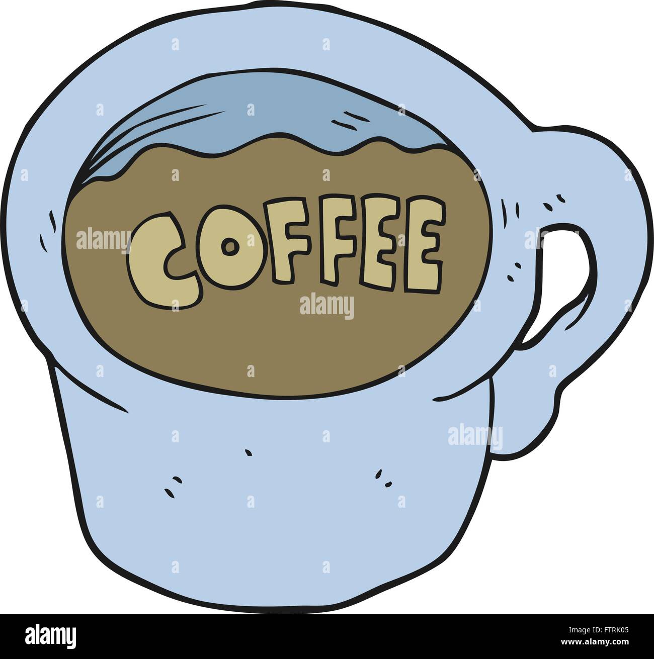 freehand drawn cartoon coffee mug Stock Vector Image & Art - Alamy