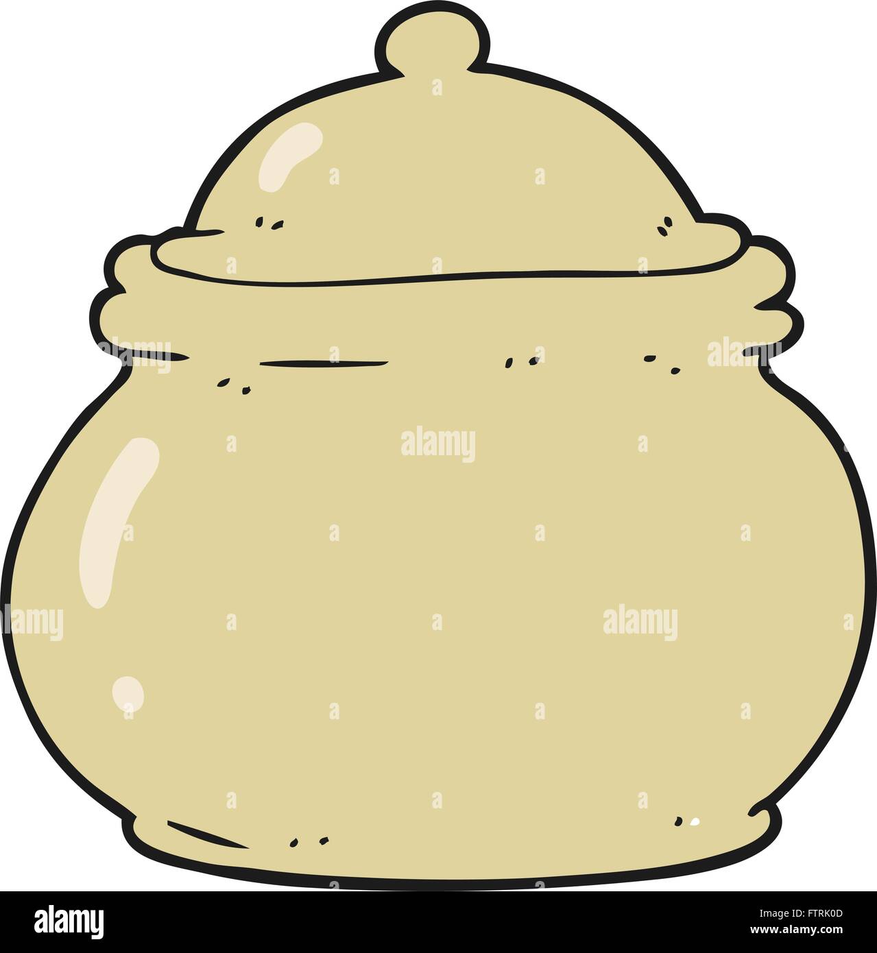 freehand drawn cartoon old style ceramic pot Stock Vector Image & Art ...