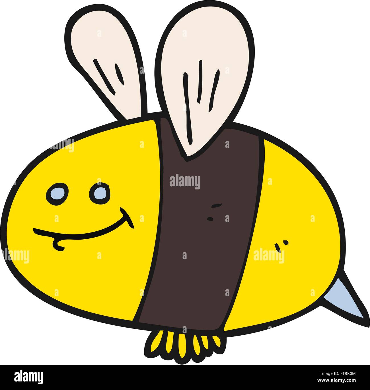freehand drawn cartoon bee Stock Vector Image & Art - Alamy