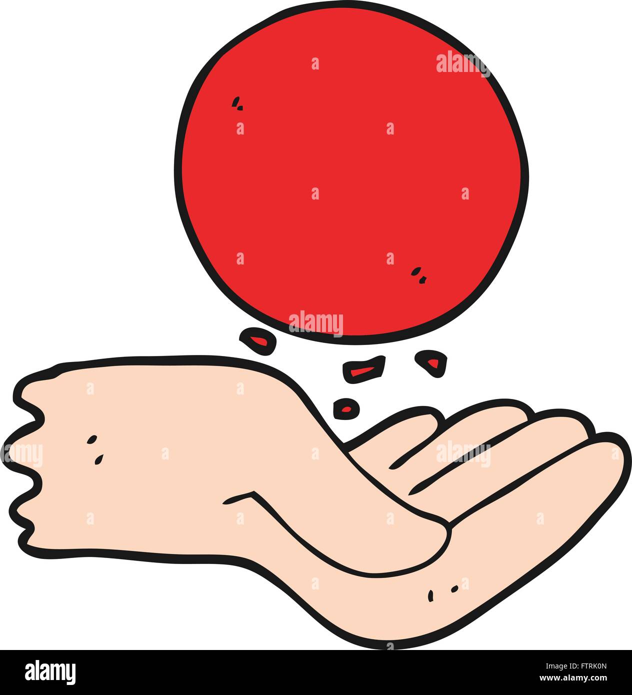 freehand drawn cartoon hand throwing ball Stock Vector Image & Art - Alamy