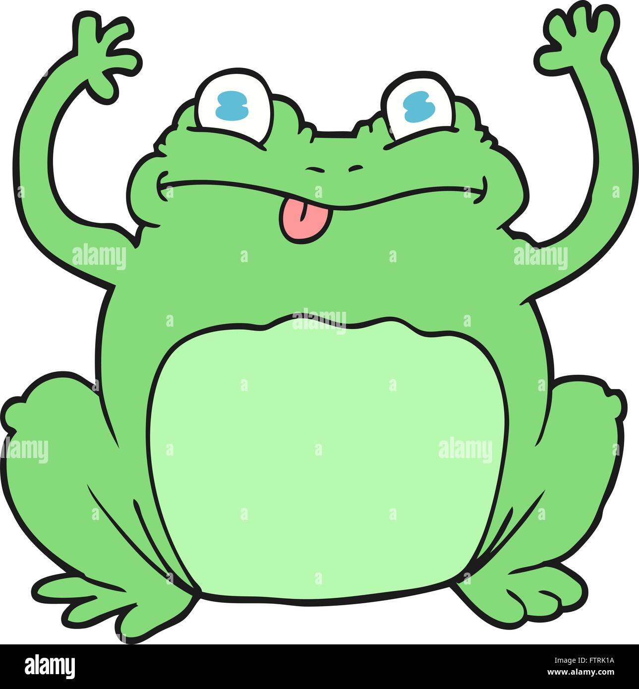 freehand drawn cartoon funny frog Stock Vector Image & Art - Alamy