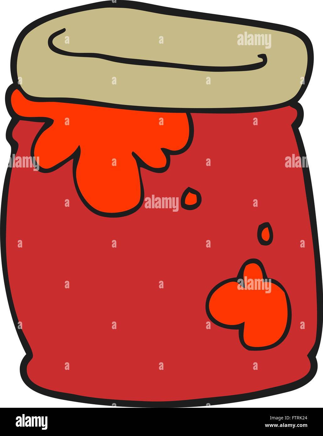 freehand drawn cartoon jar of jam Stock Vector Image & Art - Alamy