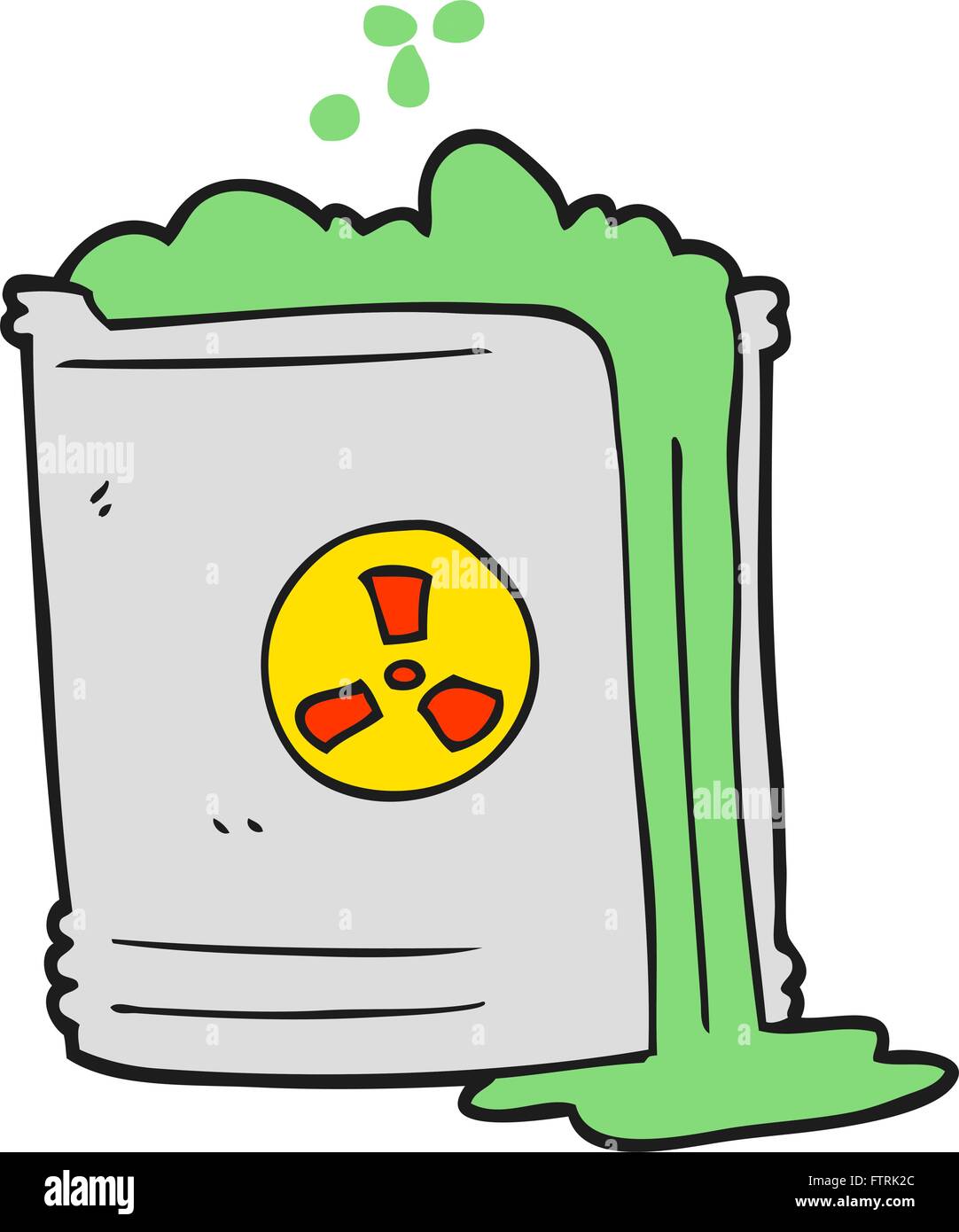 freehand drawn cartoon radioactive waste Stock Vector Image & Art - Alamy