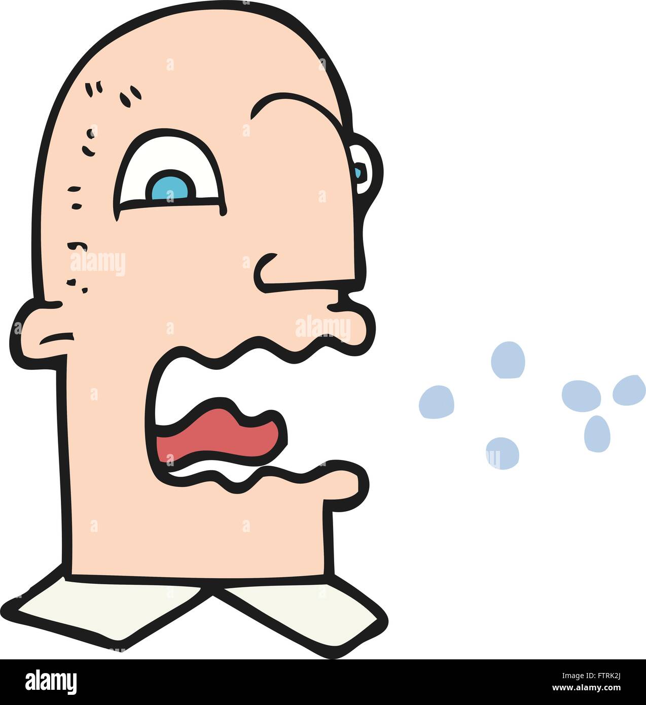 freehand drawn cartoon burping man Stock Vector Image & Art - Alamy