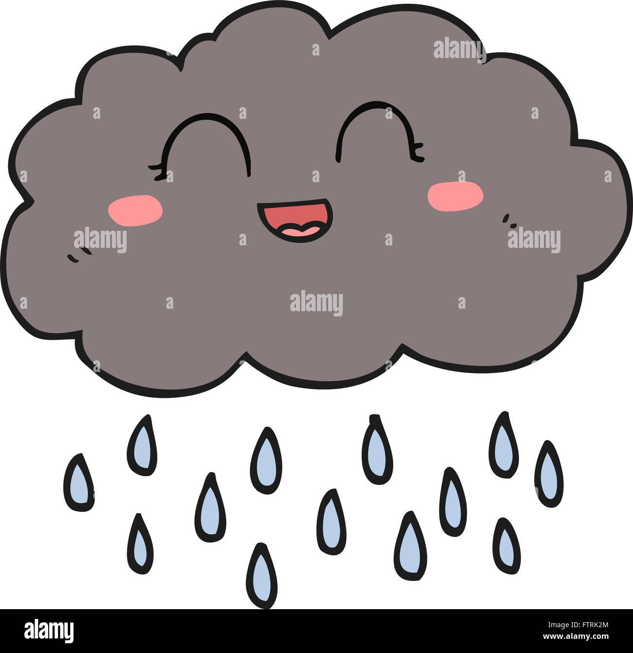 freehand drawn cartoon rain cloud Stock Vector Image & Art - Alamy