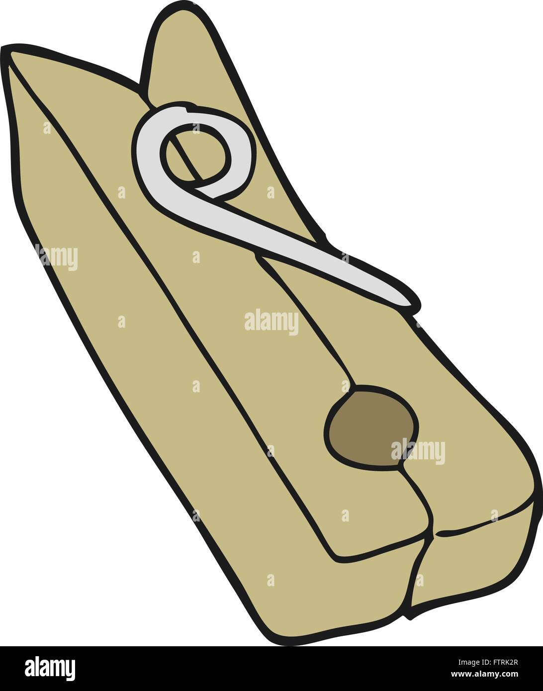 freehand drawn cartoon wood peg Stock Vector Image & Art - Alamy