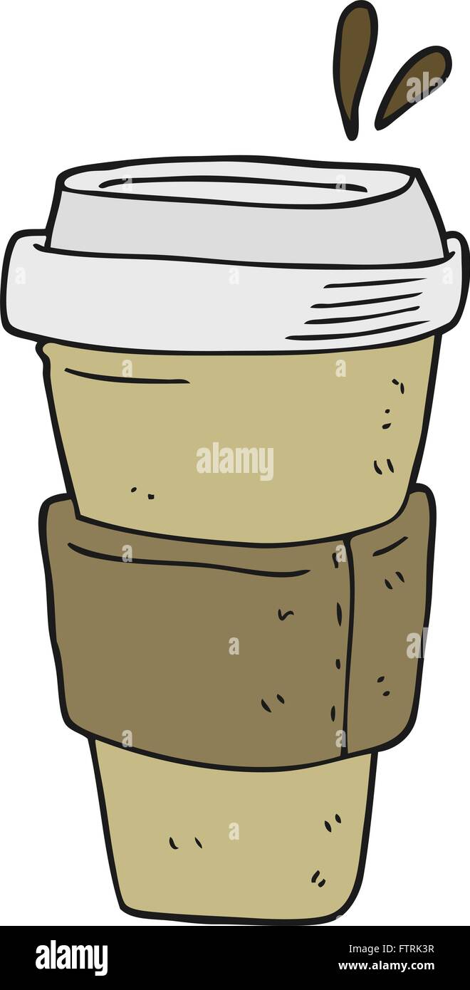 freehand drawn cartoon coffee cup Stock Vector Image & Art - Alamy