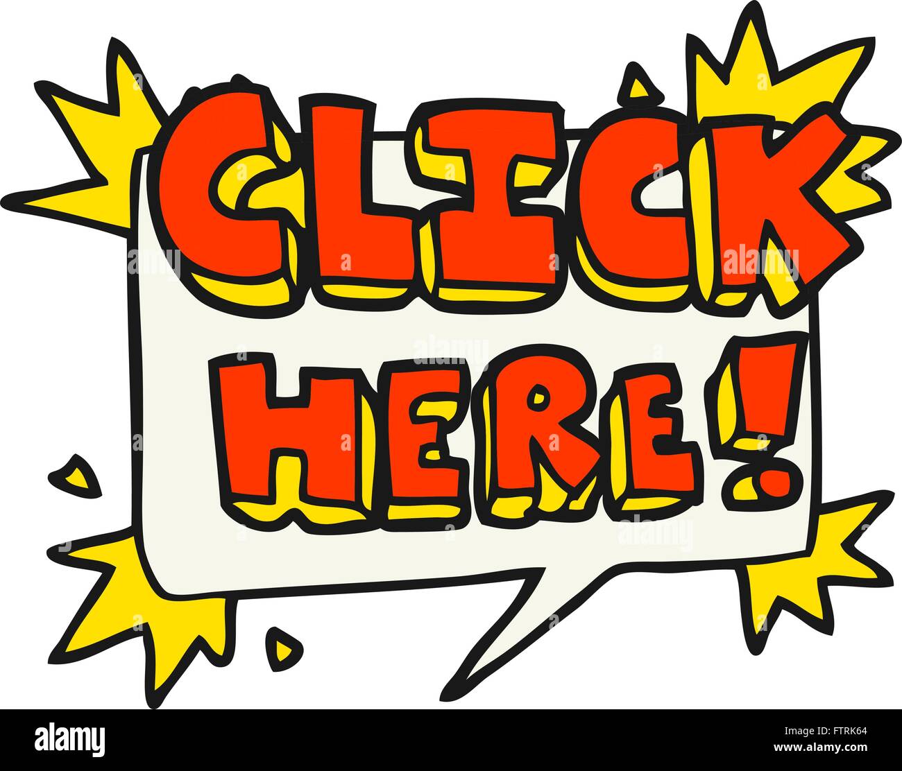 freehand drawn cartoon click here sign Stock Vector Image & Art - Alamy