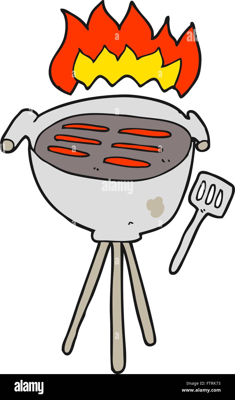 freehand drawn cartoon barbecue Stock Vector Image & Art - Alamy