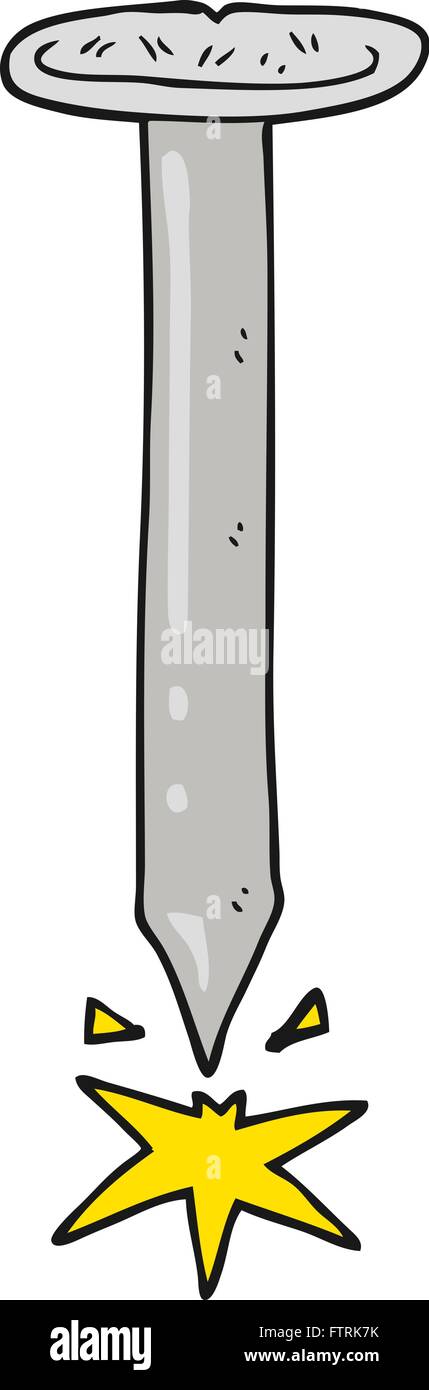 freehand drawn cartoon sharp nail Stock Vector Image & Art - Alamy