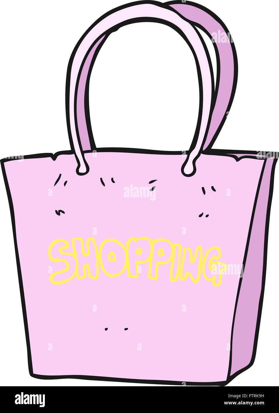 freehand drawn cartoon shopping bag Stock Vector Image & Art - Alamy