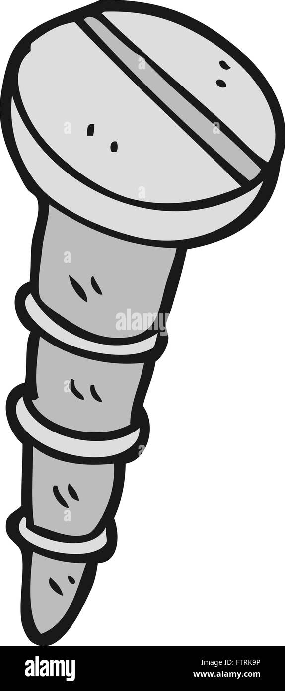 freehand drawn cartoon screw Stock Vector Image & Art - Alamy