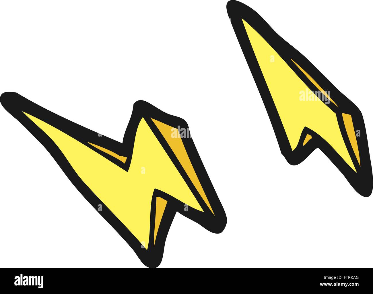 freehand drawn cartoon lightning bolt doodles Stock Vector Image & Art ...