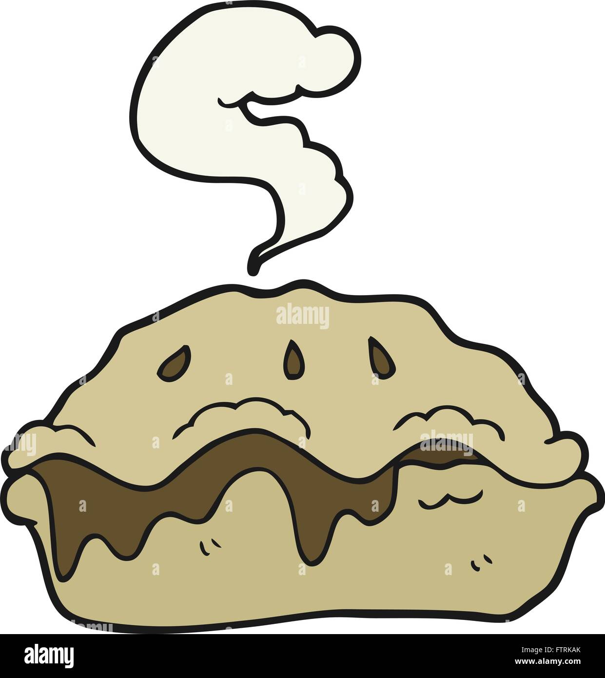 freehand drawn cartoon hot pie Stock Vector Image & Art - Alamy