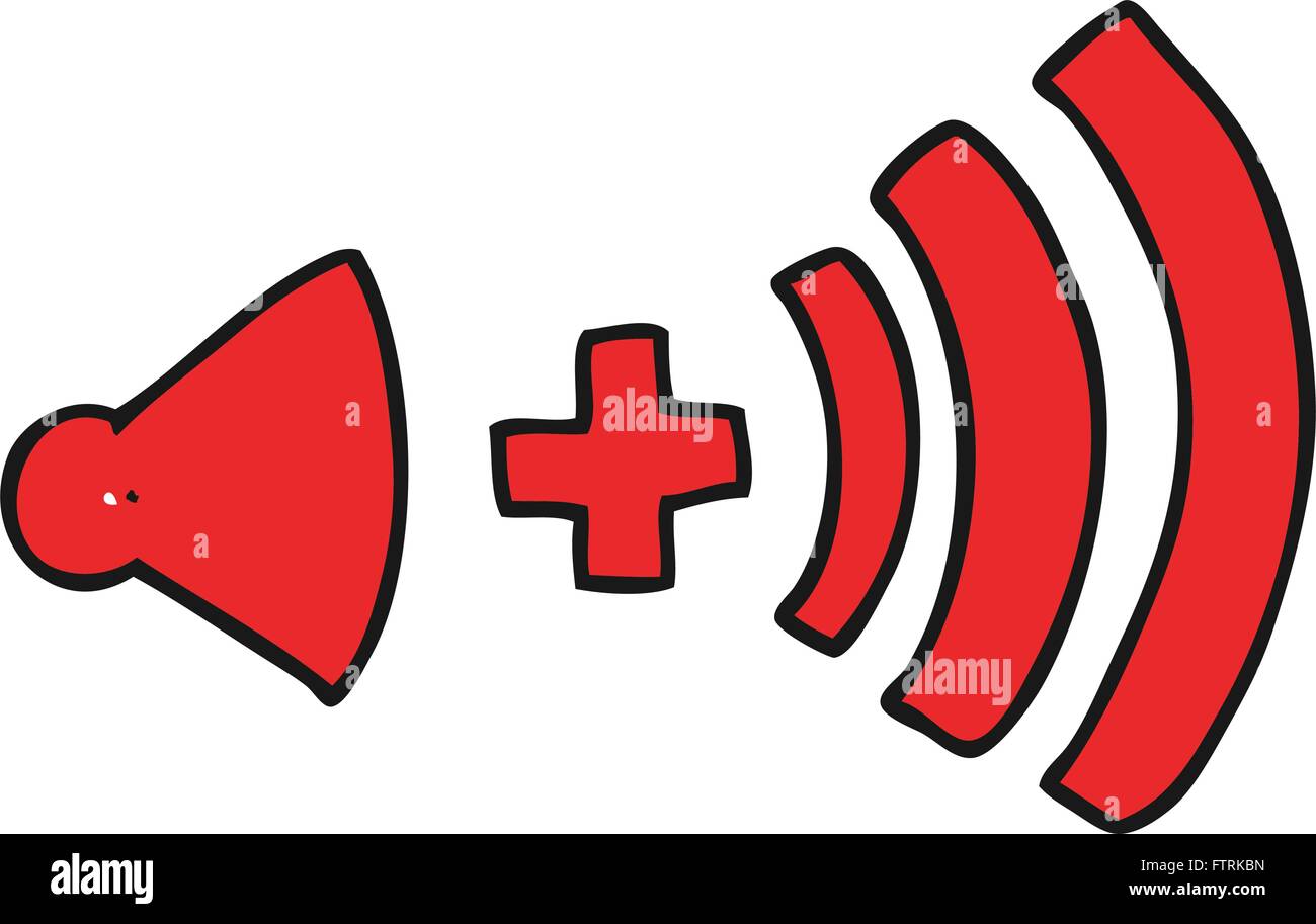 freehand drawn cartoon volume symbol Stock Vector Image & Art - Alamy