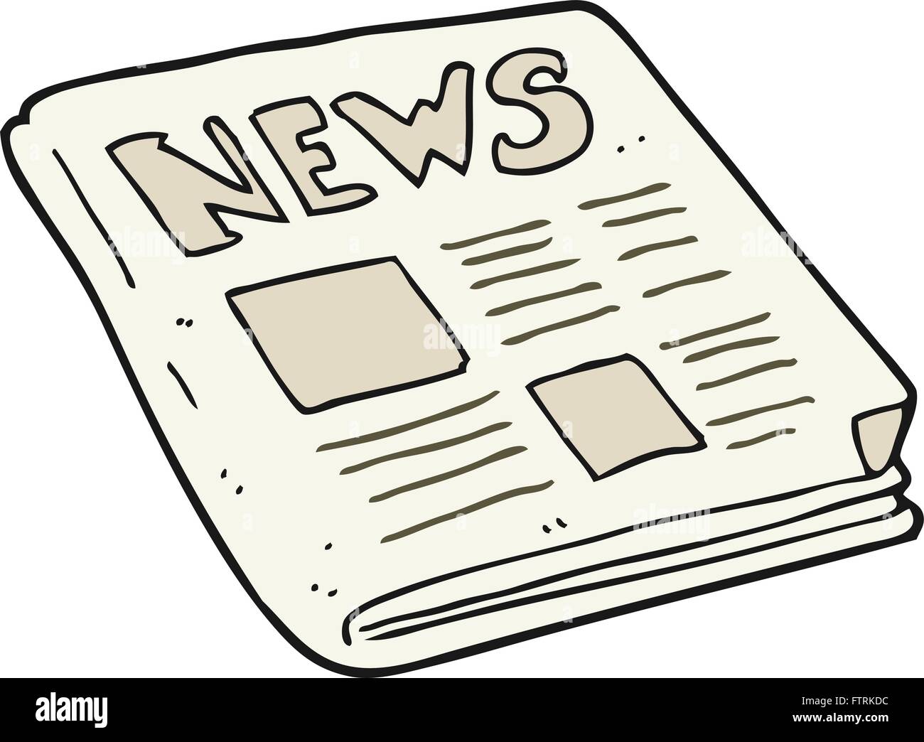 freehand drawn cartoon newspaper Stock Vector Image & Art - Alamy