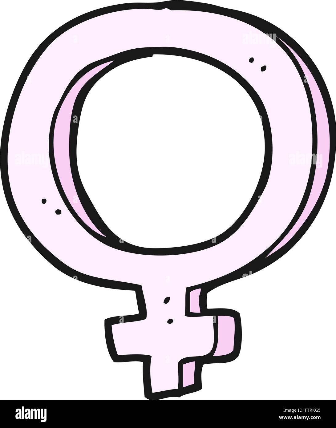 freehand drawn cartoon female symbol Stock Vector Image & Art - Alamy
