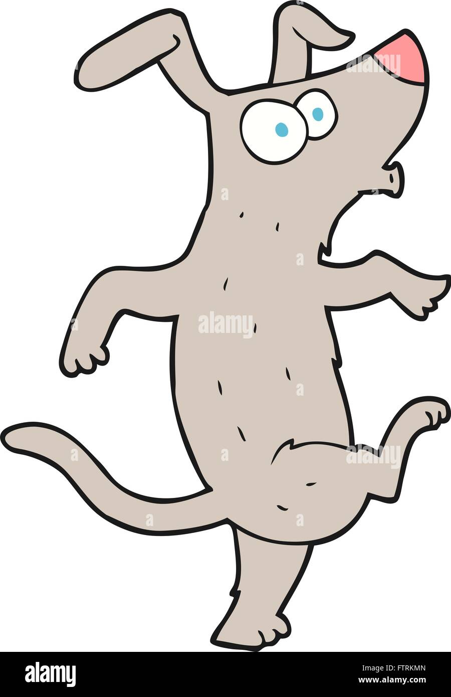 freehand drawn cartoon dancing dog Stock Vector Image & Art - Alamy