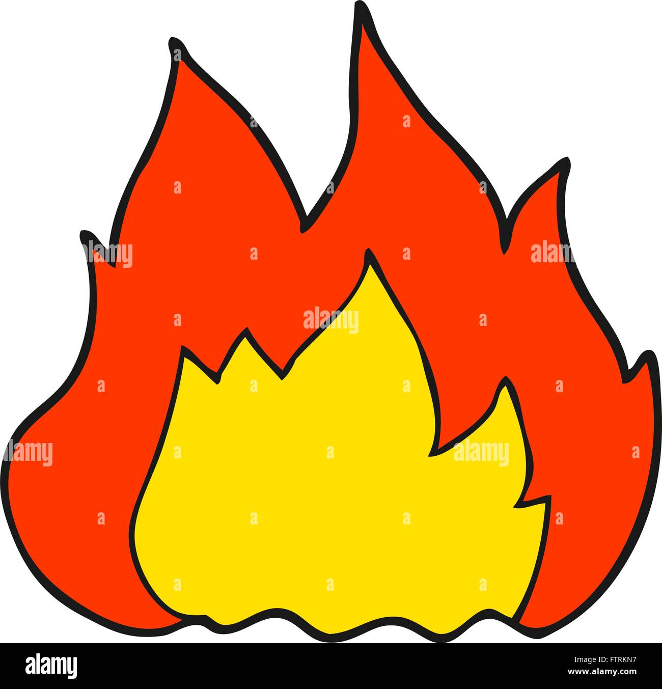 freehand drawn cartoon fire Stock Vector Image & Art - Alamy