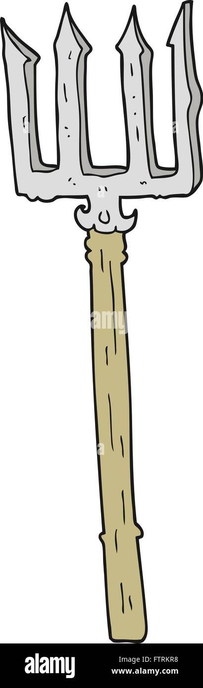 freehand drawn cartoon devil fork Stock Vector Image & Art - Alamy