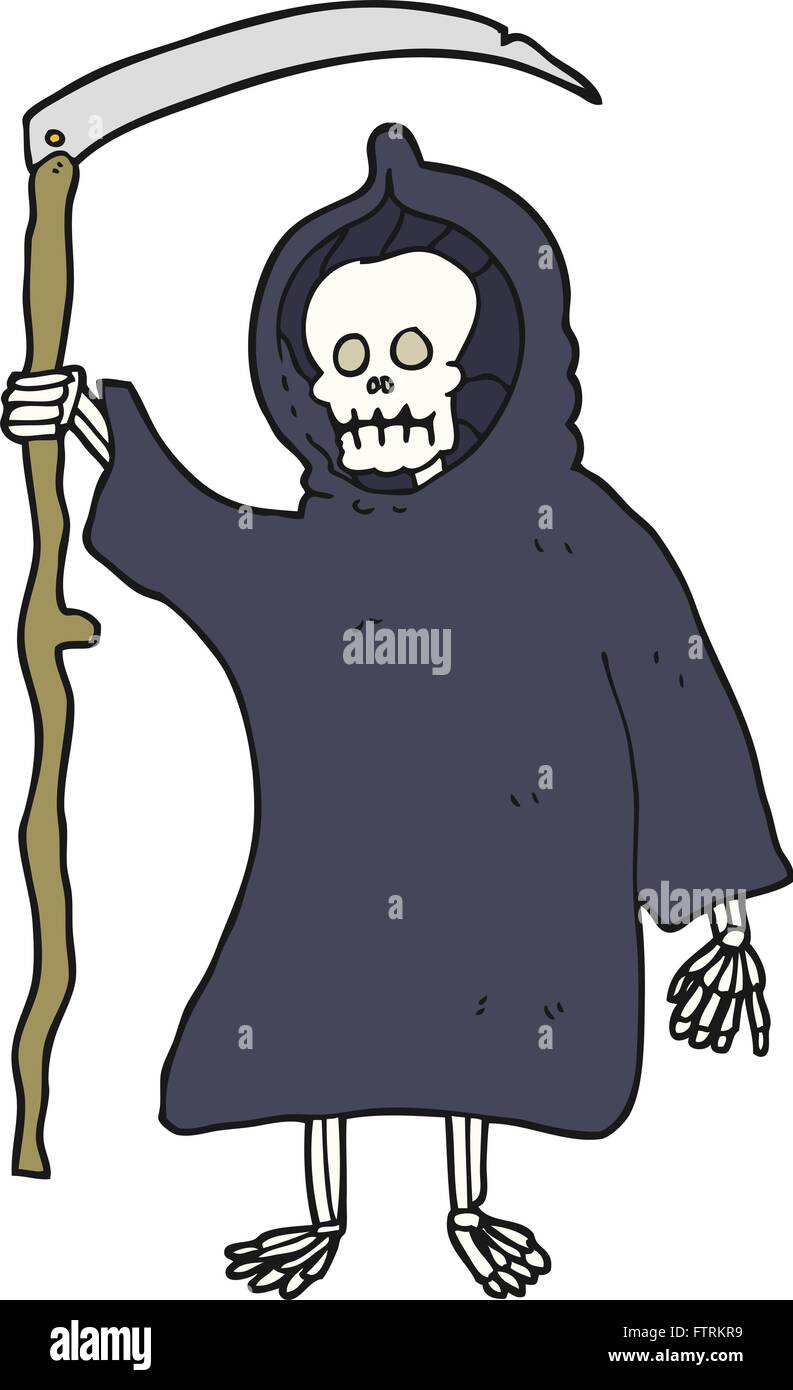 freehand drawn cartoon spooky death figure Stock Vector Image & Art - Alamy