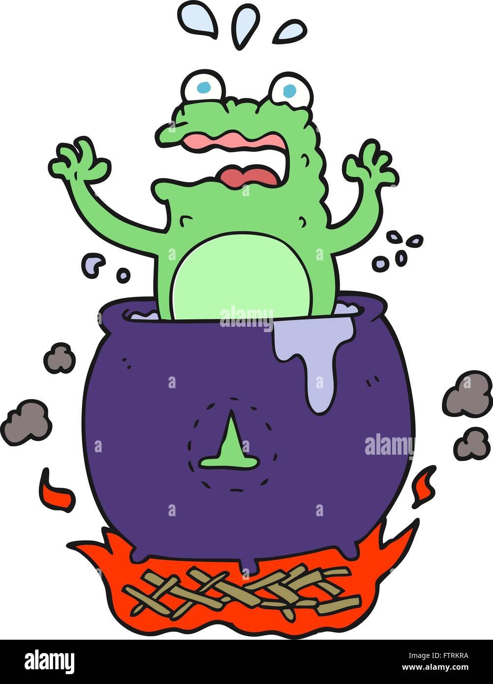 freehand drawn cartoon funny halloween toad Stock Vector Image & Art ...