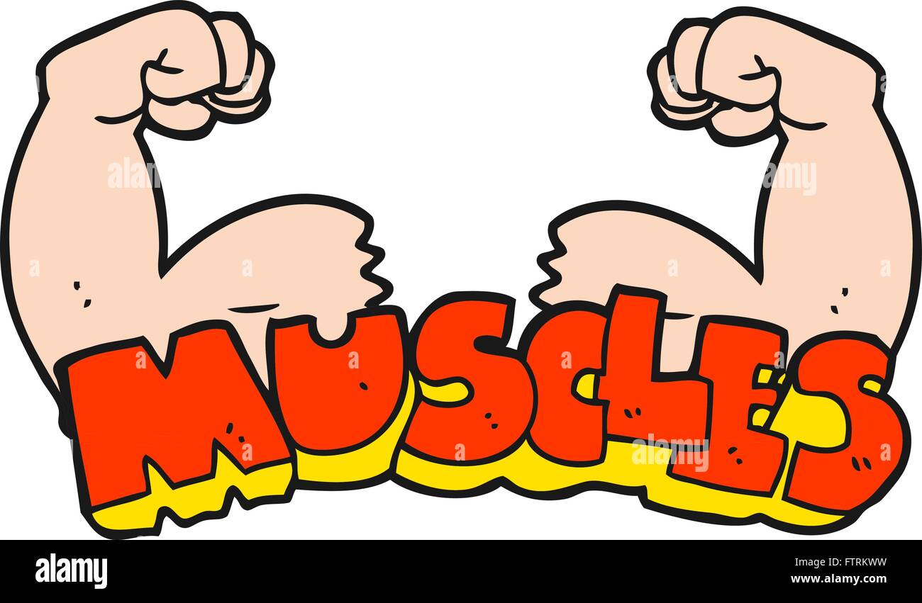 Freehand drawn cartoon muscles symbol hi-res stock photography and ...