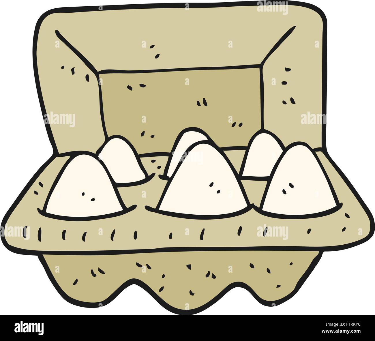 freehand drawn cartoon eggs in box Stock Vector Image & Art - Alamy